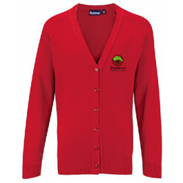 Unisex 3SC Embroidered Red school Cardigan